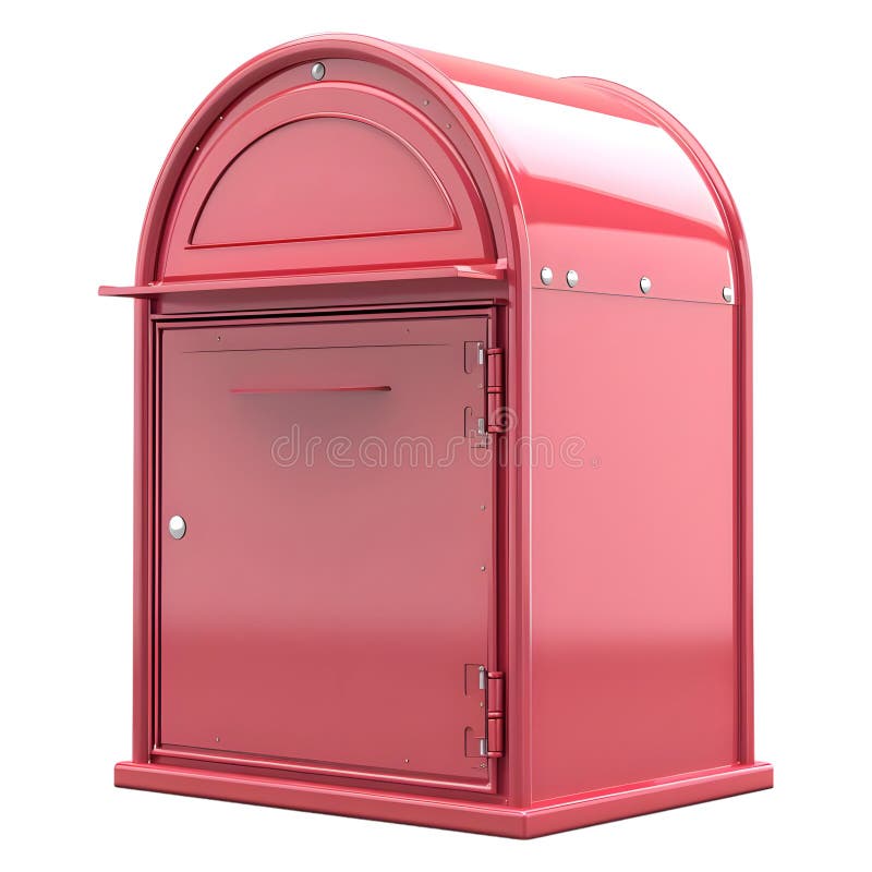 3D Rendering of a Vintage Mail Box for Letters on Transparent ...
