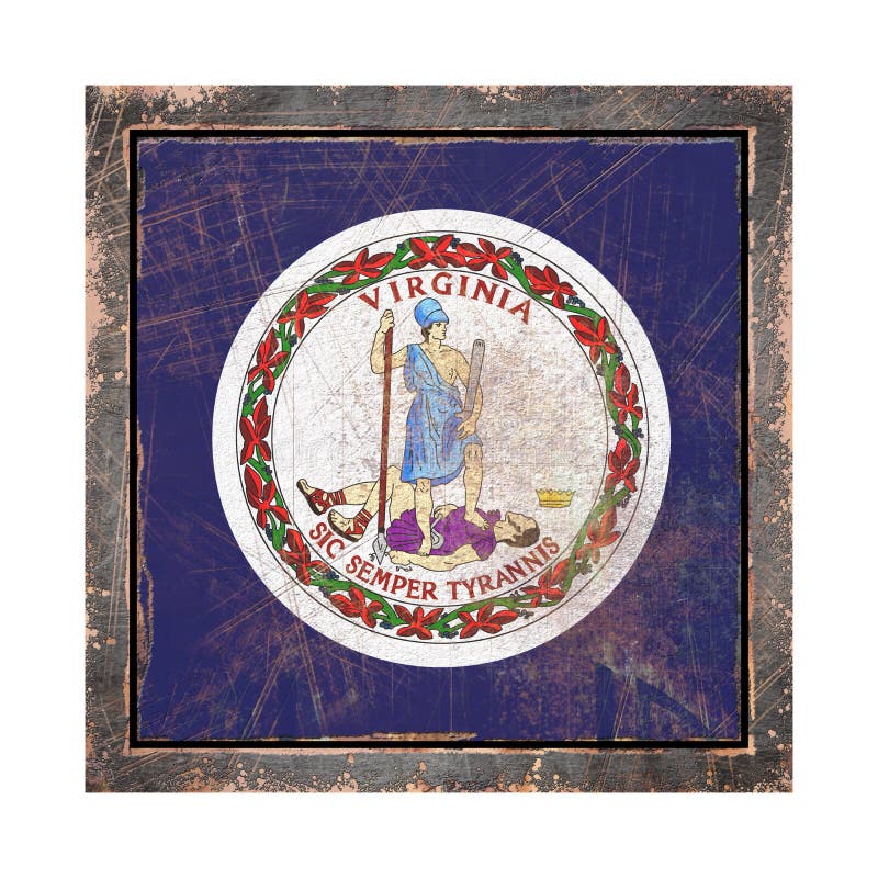 Old Virginia flag stock illustration. Illustration of insignia - 110051525