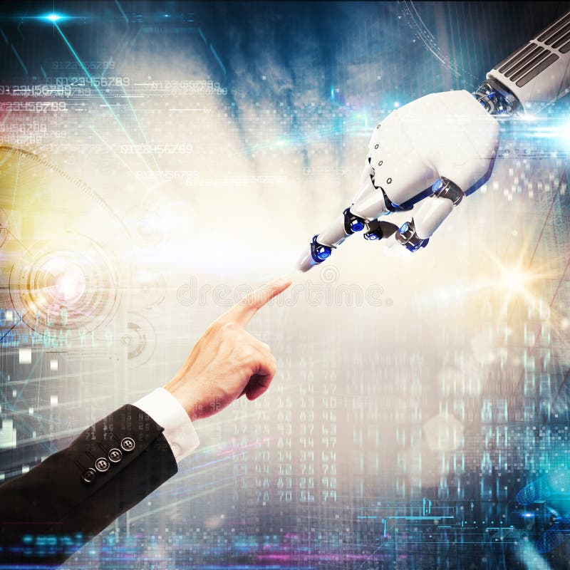 3D Rendering Virtual Connection Stock Illustration - Illustration of ...