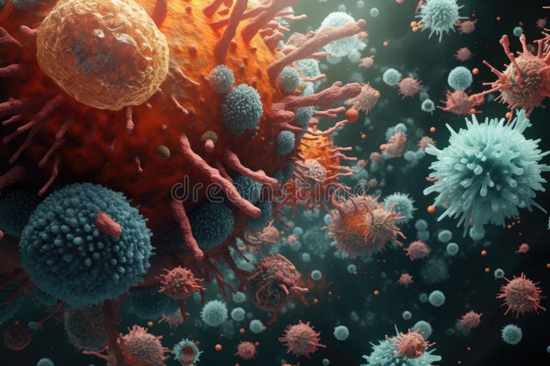 3d Rendering of Virus in Colour Background, Unveil the Intricate World ...