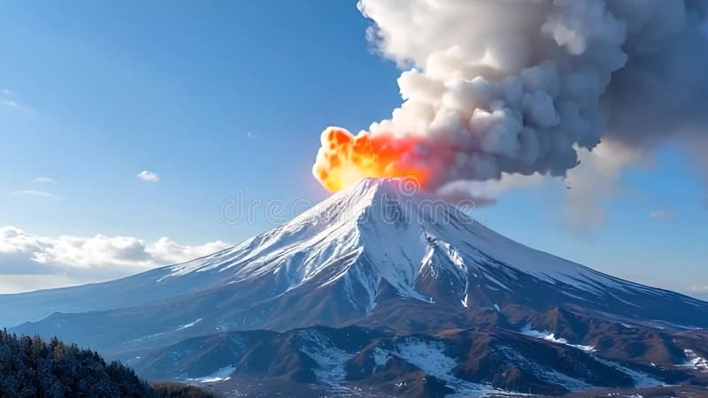 3D Rendering of the Volcanic Eruption Stock Footage - Video of crater ...