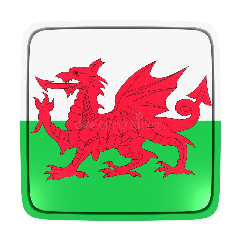Wales map and flag stock illustration. Illustration of rendering - 89129708