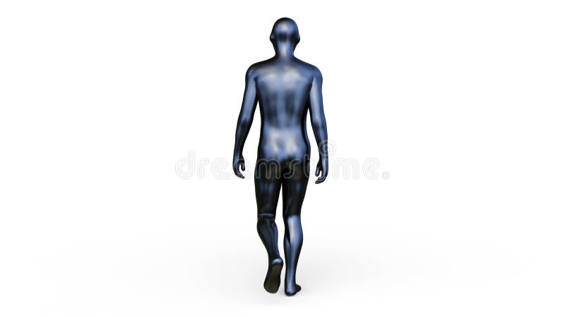 3D Rendering of a Walking Man Image Stock Video - Video of health, blue ...