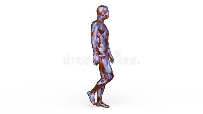 3D Rendering a Walking Man Image Stock Footage - Video of 3dcg, pattern ...