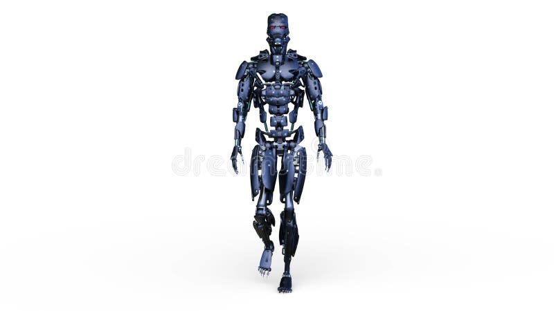 Walking robot stock video. Video of adult, intelligence - 117110627