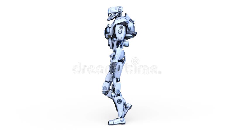 Walking robot stock video. Video of adult, intelligence - 117110627