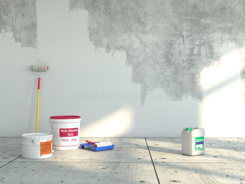 3D rendering wall painting stock illustration. Illustration of ...