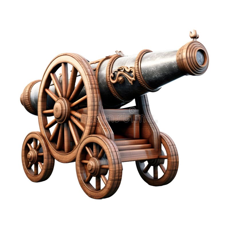 3D Rendering of a War Cannon on Transparent Background - Ai Generated ...