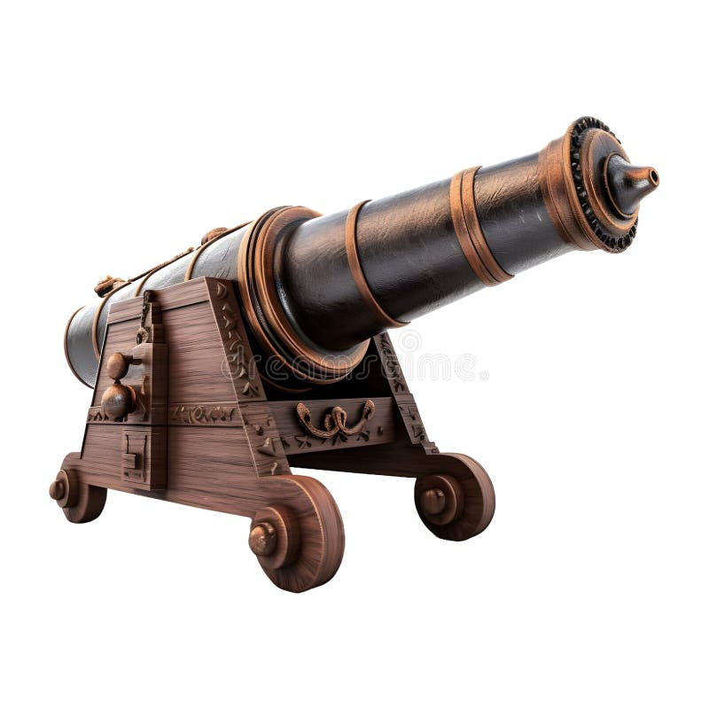 3D Rendering of a War Cannon on Transparent Background - Ai Generated ...