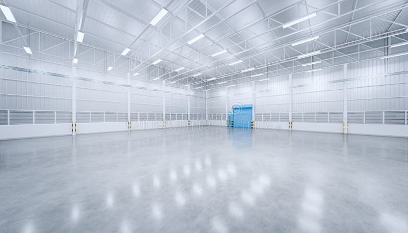 3d Rendering Warehouse Building Stock Illustration - Illustration of ...