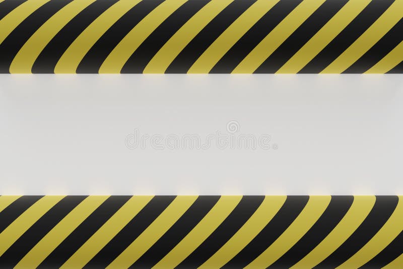 3D Rendering of Warning Hazard Pattern in Yellow and Black Color Stock ...