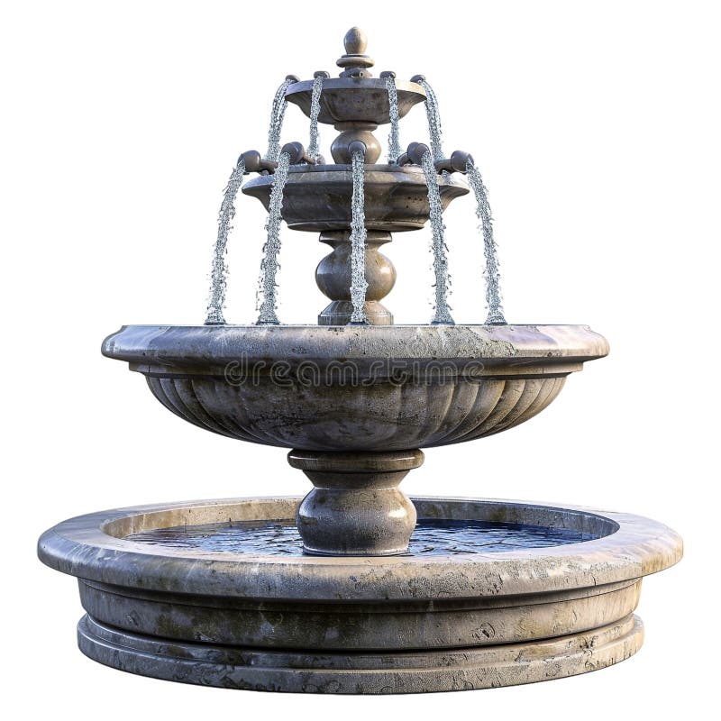 3D Rendering of a Water Fountain on Transparent Background - Ai ...