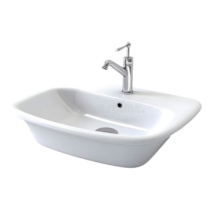 3D Rendering of a Water Sink on Transparent Background - Ai Generated ...