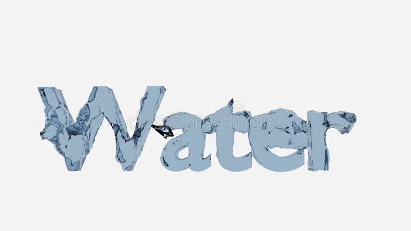 3D Rendering of a Water Text Stock Illustration - Illustration of ...