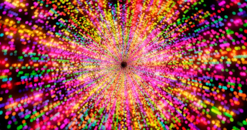 3D Rendering. Wave Pattern. Glowing Abstract Digital Particles ...