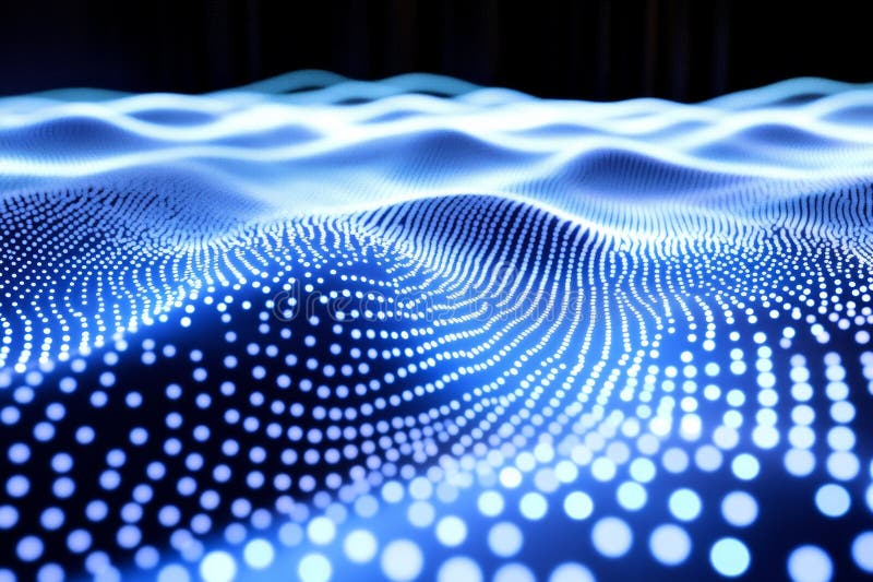 Generative AI, 3d Rendering Waves are Formed from the Collected ...