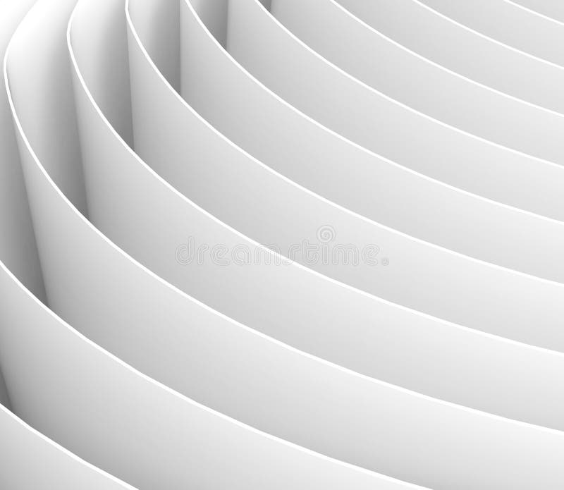 3D Rendering Wavy Paper Sheets Stock Illustration - Illustration of ...