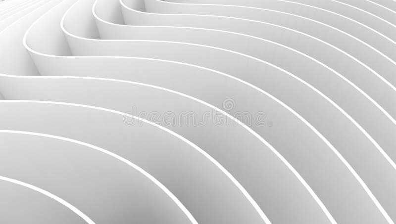 3D Rendering Wavy Paper Sheets Stock Illustration - Illustration of ...