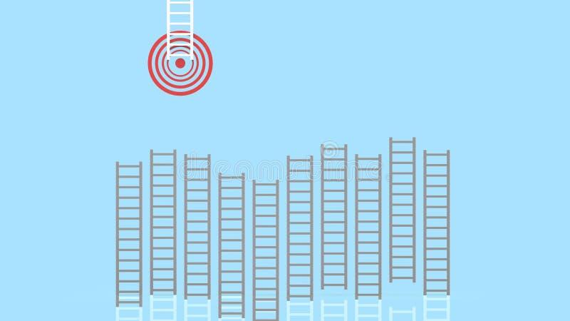 3d Rendering of Way To the Target Stock Illustration - Illustration of ...