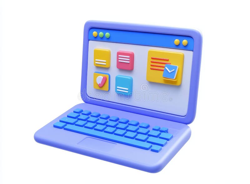 3D Rendering of a Website Interface and Dashboard. Website Design ...