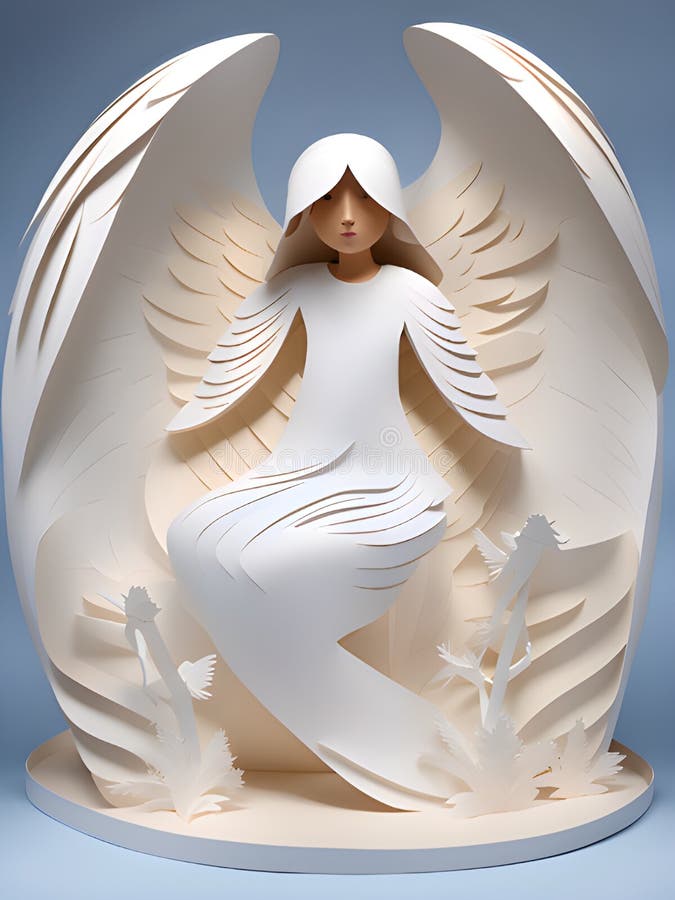 3D Rendering of an Angel Burns Up in a Hot Fire Flame Stock ...