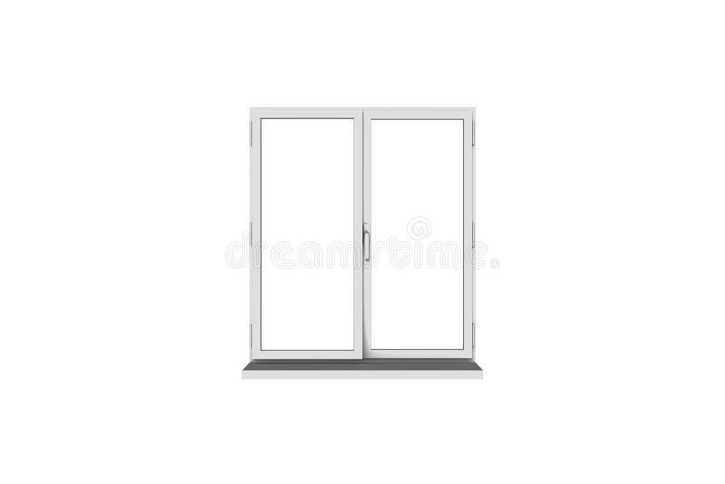 White Blank Plastic Window Template Frame on White Stock Illustration ...