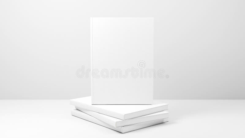 3D Rendering A4 Hardcover Book with Fabric Cover Mockup. Empty Book ...