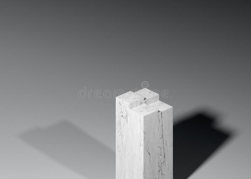 3d Rendering of White Columns Together Making Shadows on the Gray ...
