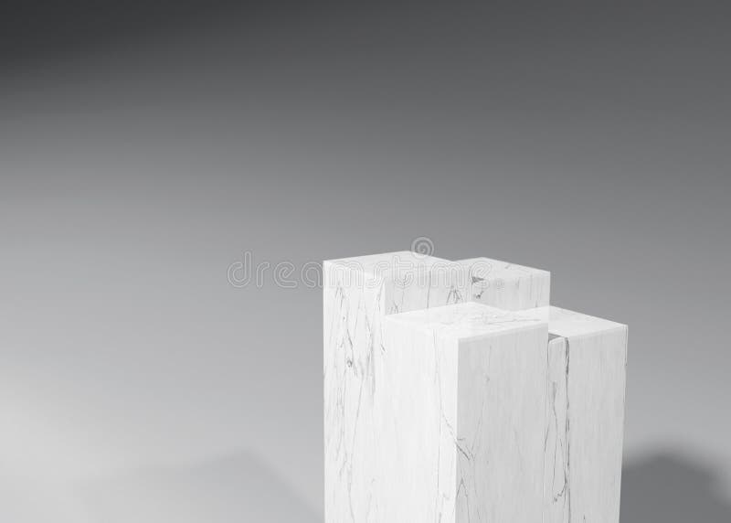 3d Rendering of White Columns Together Making Shadows on the Gray ...