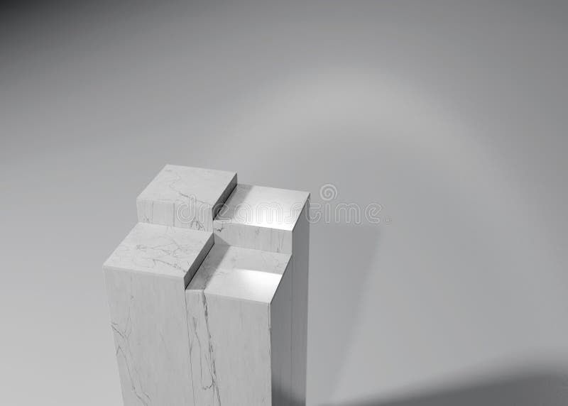 3d Rendering of White Columns Together Making Shadows on the Gray ...