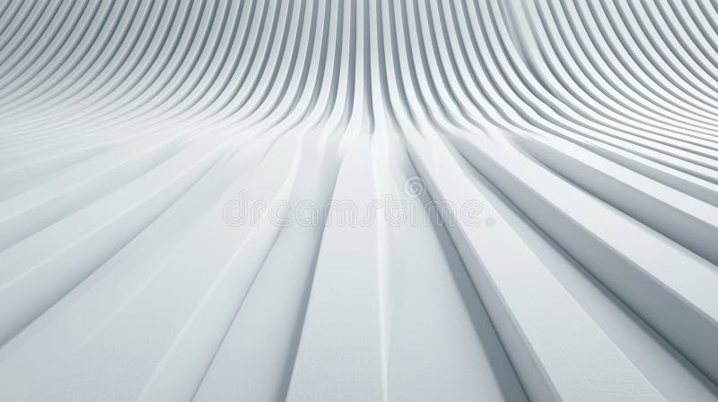 A 3D Rendering of a White, Curved Wall with a Repeating Pattern of ...