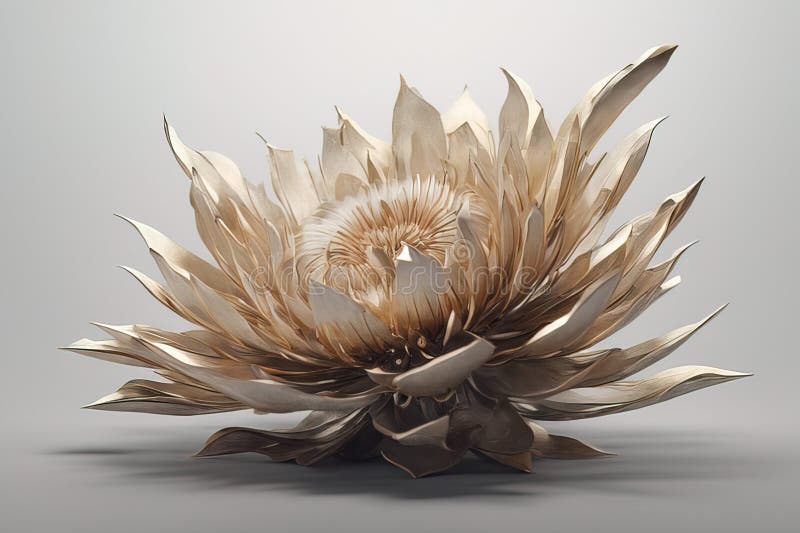 3 D Rendering of a White Flower3 D Rendering of a White Flower3 D ...