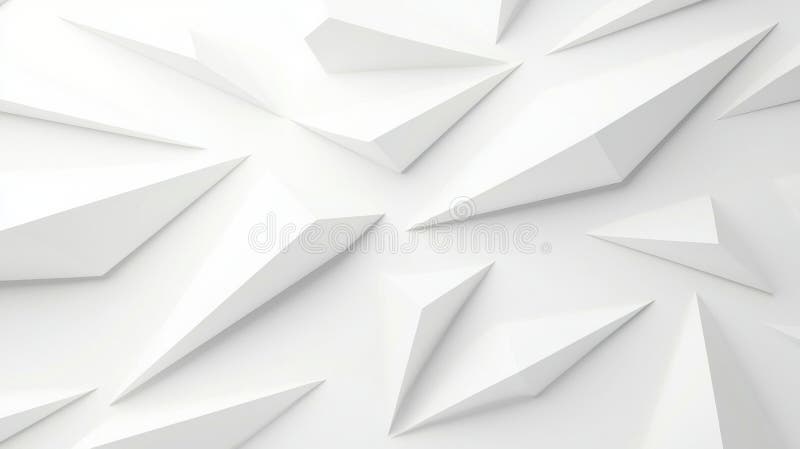 A 3D Rendering of a White Geometric Pattern. Stock Illustration ...