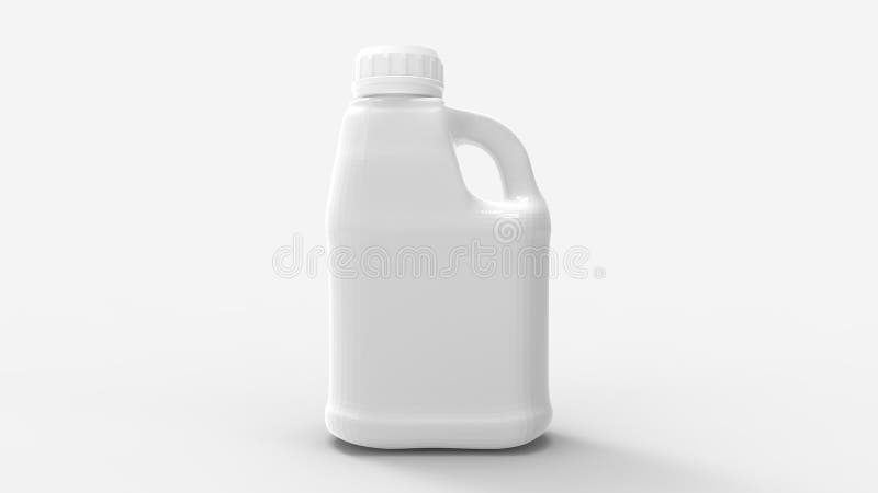 3d Rendering of a White Plastic Bottle Isolated in a Studio Background ...