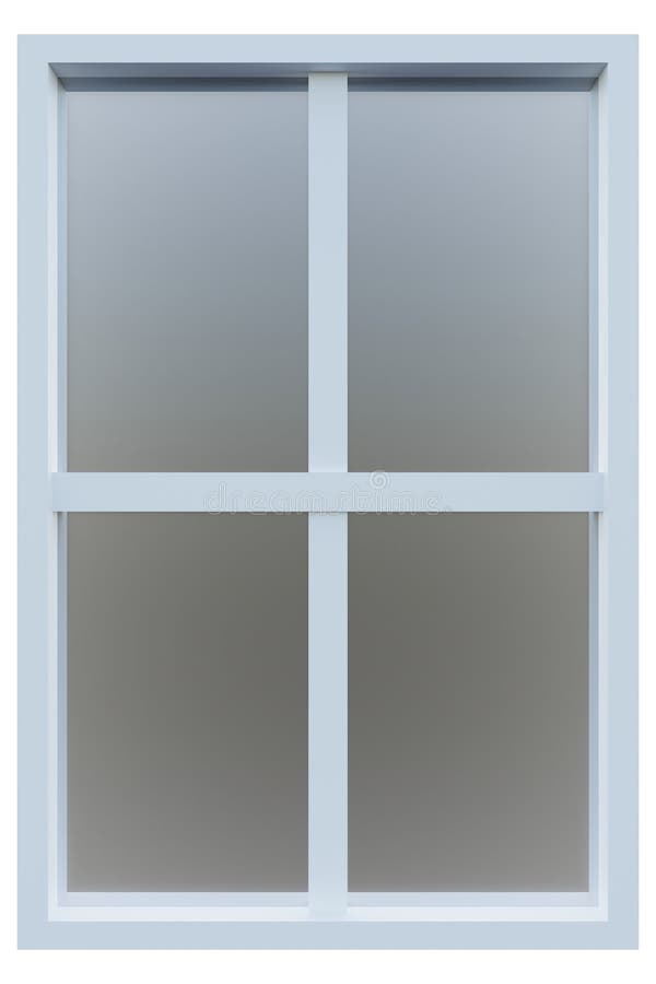 3d Rendering of White Rectangle Grid Window Frame with Glass. Stock ...