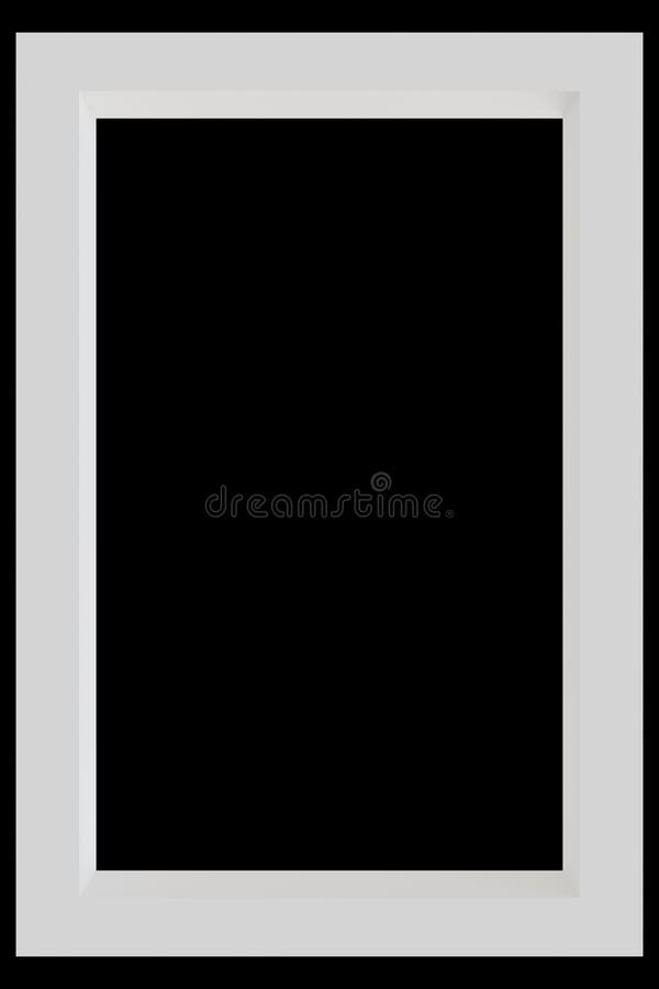 3d Rendering of White Rectangle Vertical Window Frame. Stock Image ...