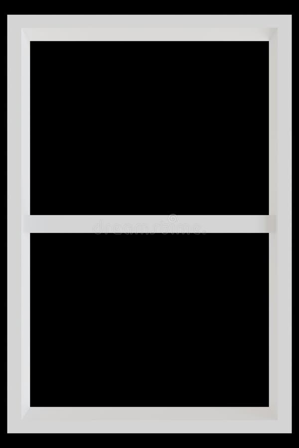 3d Rendering of White Rectangle Window Frame. Stock Image ...