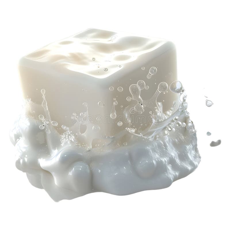 3D Rendering of a White Soap on Transparent Background - Ai Generated ...