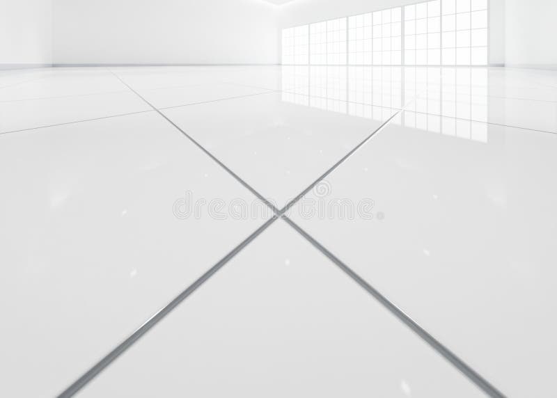 3d Rendering of White Tile Floor for Background Stock Illustration ...
