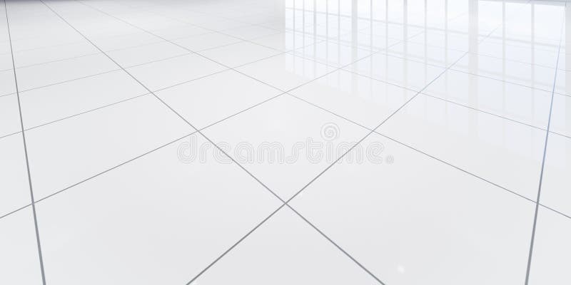 3d Rendering of White Tile Floor for Background Stock Illustration ...