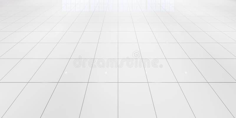 3d Rendering of White Tile Floor for Background Stock Illustration ...