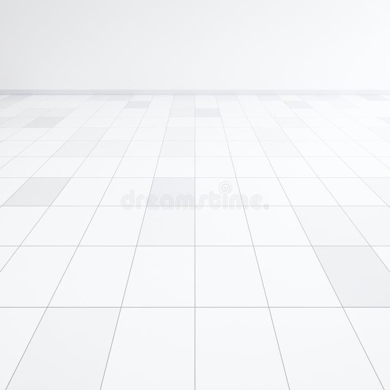 3d Rendering of White Tile Floor for Background Stock Illustration ...