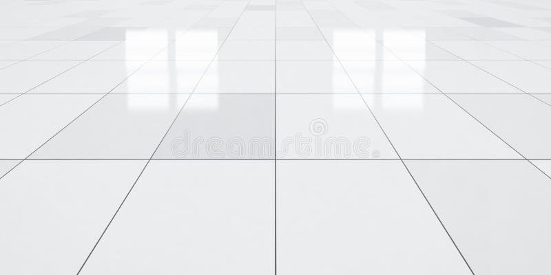 3d Rendering of White Tile Floor for Background Stock Illustration ...