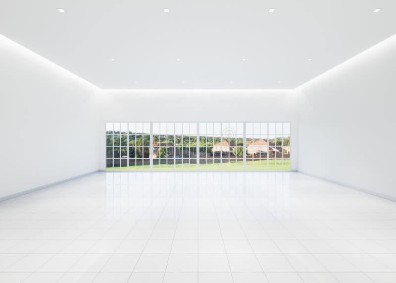 3d Rendering of White Tile Floor for Background Stock Illustration ...