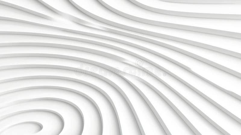A 3D Rendering of a White Wave Pattern. Stock Illustration ...