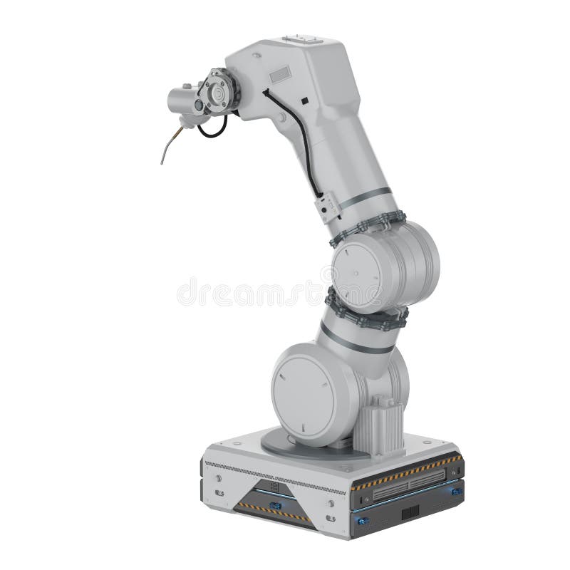 White robotic arm stock illustration. Illustration of cybernetic ...