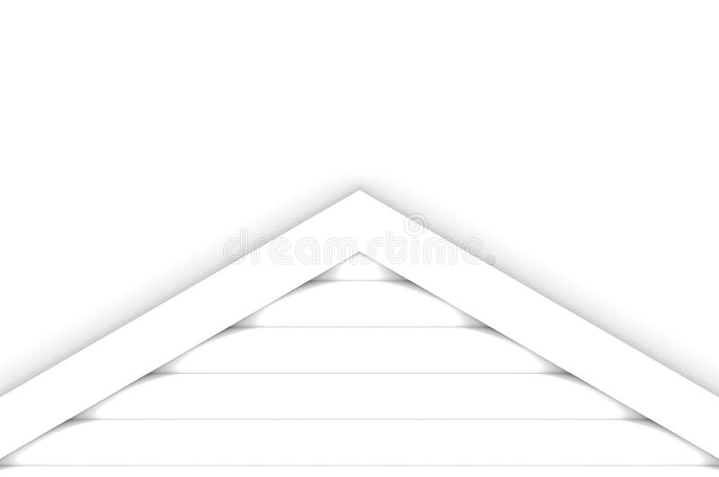 3d Rendering. White Wood Gable Shape on Gray Background. Stock ...