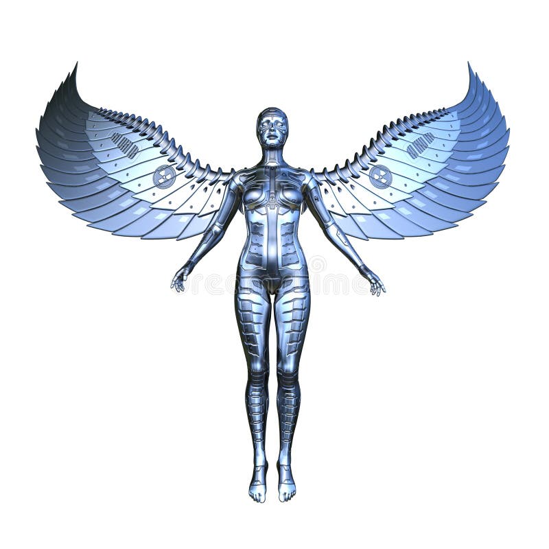 3D rendering of wing woman stock illustration. Illustration of ...