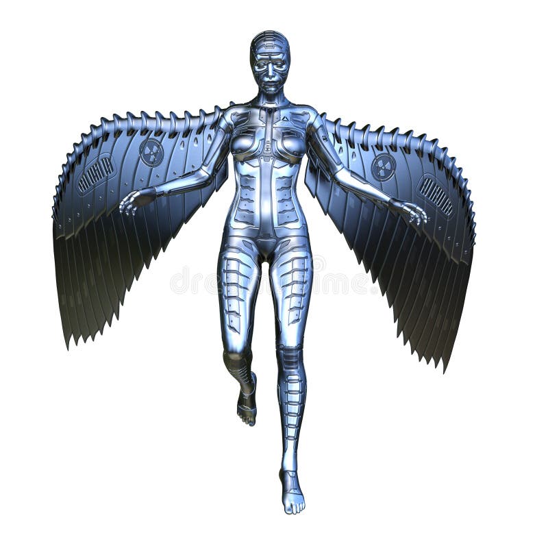 3D rendering of wing woman stock illustration. Illustration of modern ...