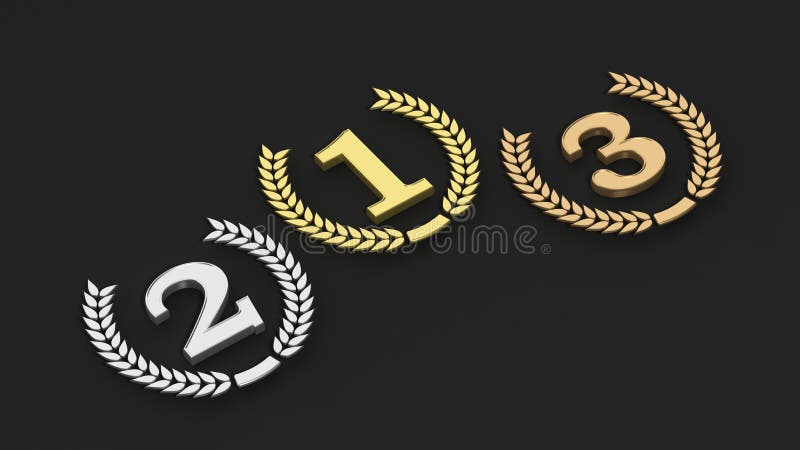 3d Rendering of Winners Podium Stock Illustration - Illustration of ...
